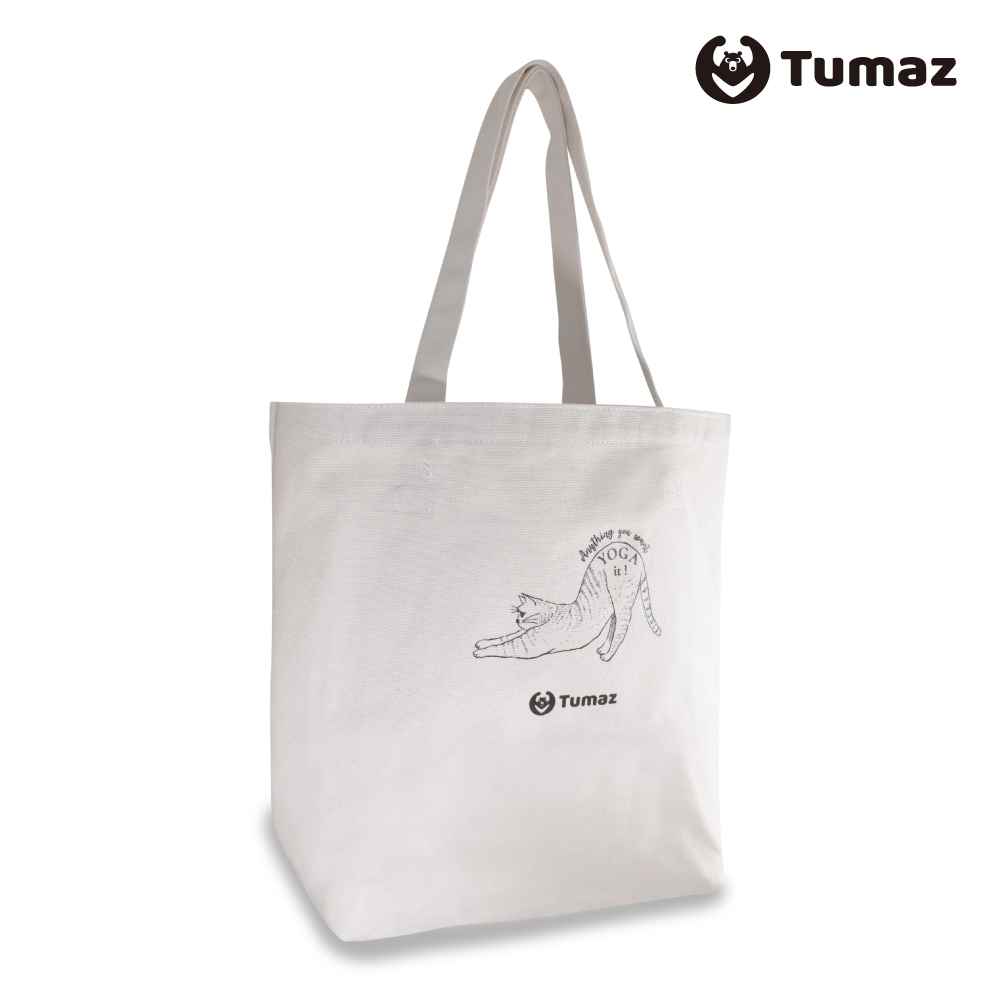 Tumaz月熊/大容量帆布袋 瑜珈貓咪 適用瑜珈輪/摺疊瑜珈墊 瑜珈用品袋 手繪貓咪圖案 免運台灣現貨 | 蝦皮購物