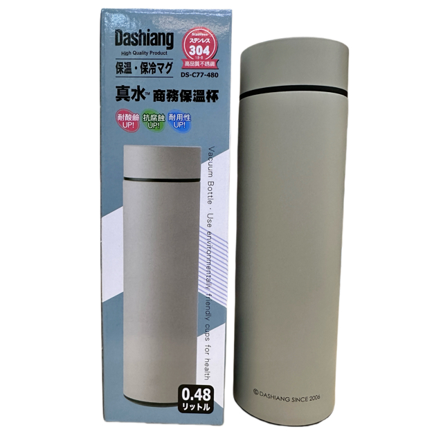 Dashiang 真空商務保溫杯450mL 保溫瓶 304不鏽鋼 真空保溫杯 DS-C77-480GY | 蝦皮購物