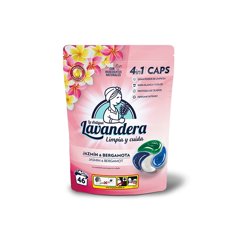 西班牙拉娜 Lavandera 4合1洗衣膠囊茉莉佛手柑-46入【家樂福】 | 蝦皮購物