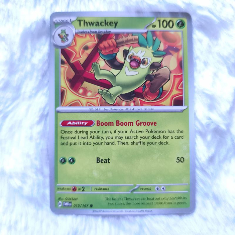 STAGE1 Thwackey common Pokémon Cards 寶可夢集換式卡牌 美版 | 蝦皮購物