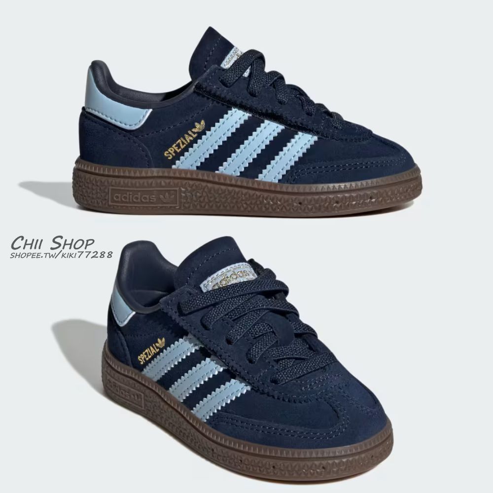 【CHII】adidas Handball Spezial 童鞋 小童12-16 大童17-21 深藍膠底 JI289 | 蝦皮購物