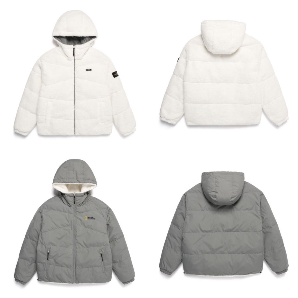 韓國 國家地理 22FW 男裝 雙面穿抓絨 羽絨外套 N224MDW950 象牙白 100(L) | 蝦皮購物