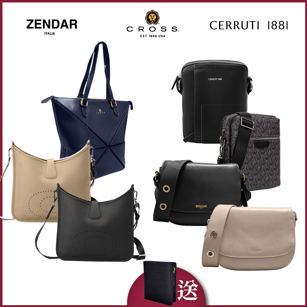 CROSS x ZENDAR 義大利 頂級 小牛皮 斜背包 托特包全新 贈真皮小短夾 專櫃 展示品 送禮首選 | 蝦皮購物