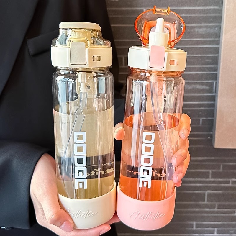 新款 道奇悅享tritan隨行杯 520ml/780ml防燙防漏運動水壺 戶外手提便攜吸管水壺 彈蓋安全鎖提手附杯墊水壺 | 蝦皮購物