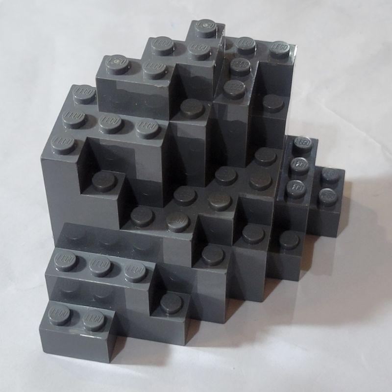便宜 樂高 Lego 23996 60130 60124 71722 深灰 轉角 山壁 岩壁 岩石 石頭 假山 | 蝦皮購物