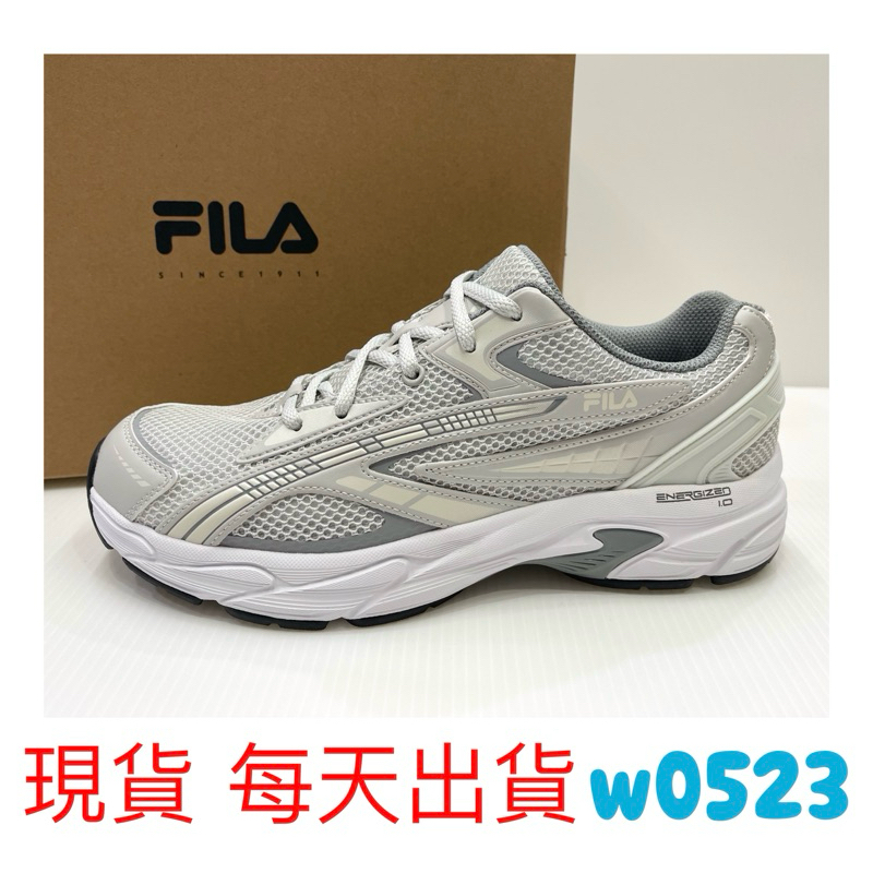 現貨 FILA 男女 慢跑鞋 運動鞋 DELPHI FLAG RUNNER 灰色 4-J035Z-050 | 蝦皮購物