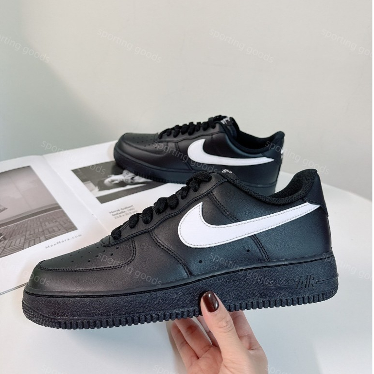 S.G Nike Air Force 1 FZ0627-010 黑白 黑武士 皮革 空軍一號 全黑 白勾 男鞋 休閒鞋 | 蝦皮購物