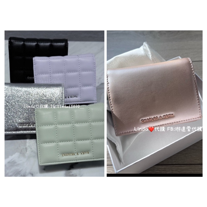 Linda ️代購Charles & Keith 小CK短夾 蝴蝶結 豆腐格 皮夾 小廢包 CK6-10680910-1 | 蝦皮購物