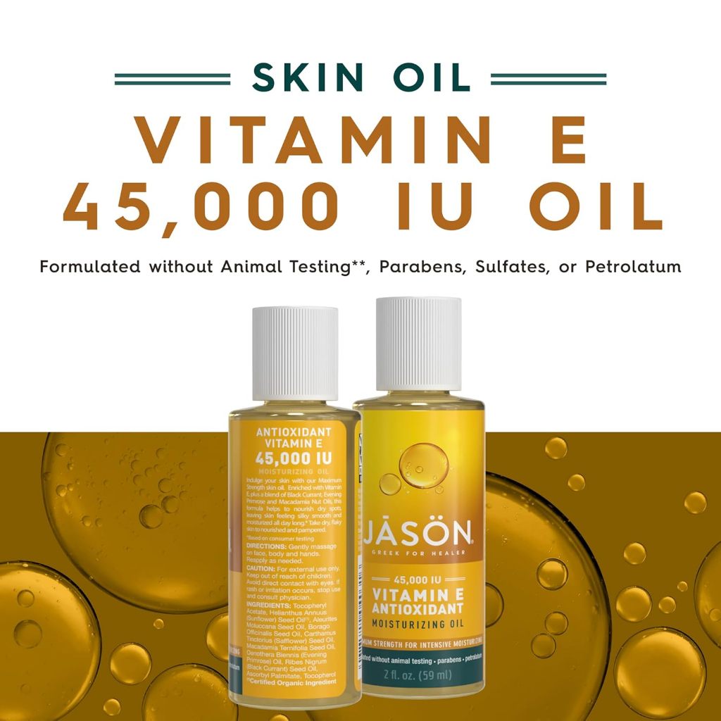 JASON 59mL Vitamin E Pure Natural Skin Oil 美國原廠純維他命E油45000IU | 蝦皮購物