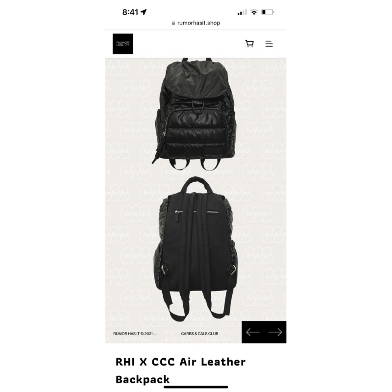 （二手）RHI X CCC Air Leather Backpack | 蝦皮購物