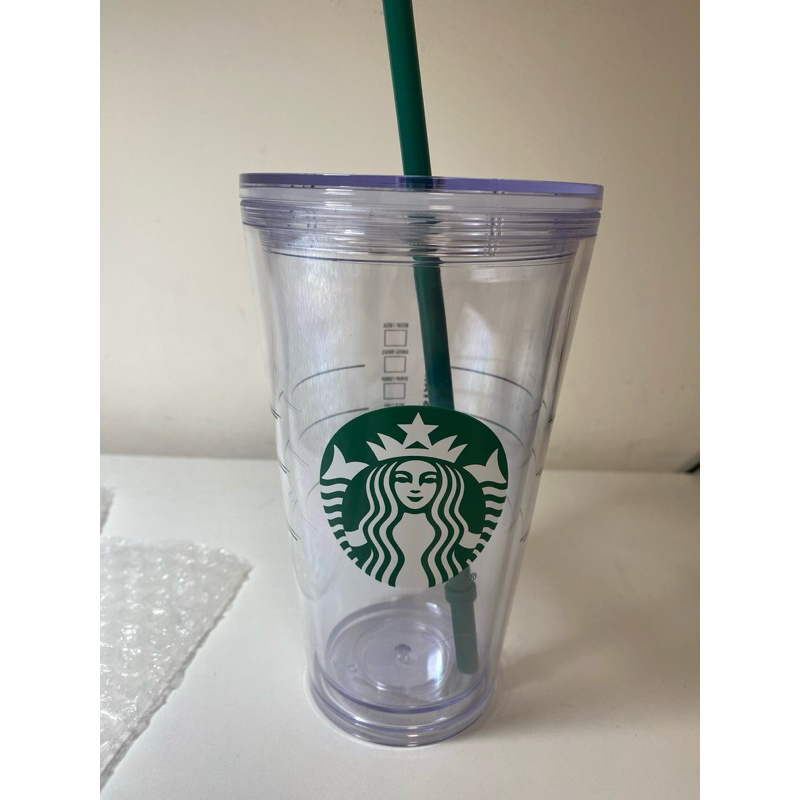 美國 星巴克吸管透明冷水杯 16 OZ/ 473 ML | 蝦皮購物