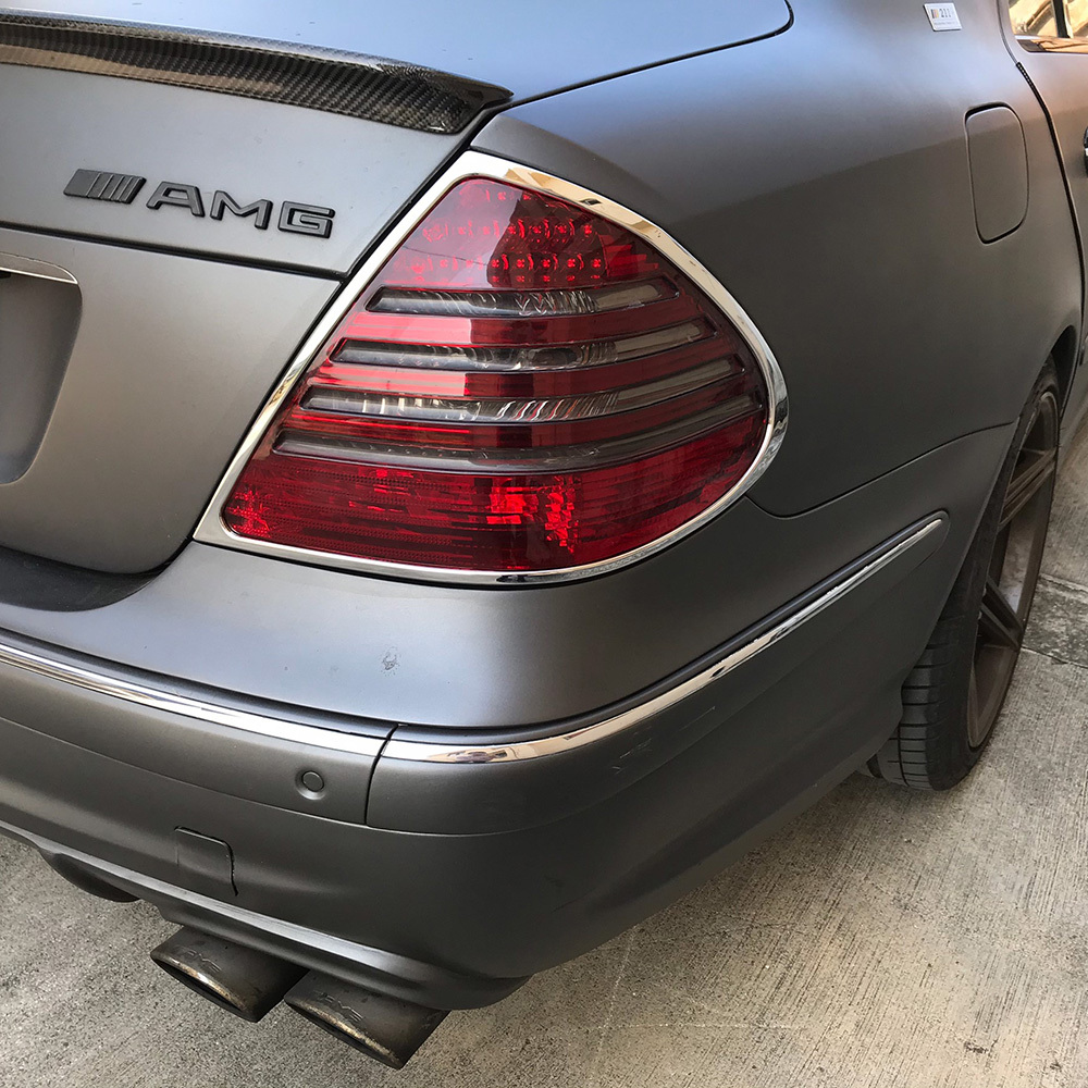 賓士 Benz W211 E240 E320 E350 E500 02-09 三線款電鍍銀後燈框 鍍鉻尾燈框 改裝 | 蝦皮購物