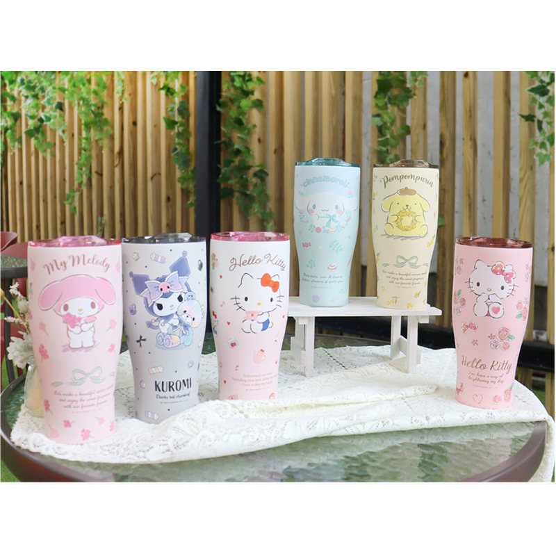 正版授權 kitty 大耳狗 美樂蒂 庫洛米 布丁狗 不銹鋼冰壩杯 冰霸杯 304不鏽鋼杯 直飲保溫保冰900ml保溫杯 | 蝦皮購物