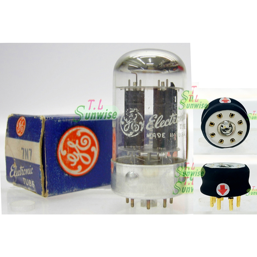 可直接取代 6SN7 ︽NO:6187 美國 GE 7N7 (NIB) 真空管 附 ︽NO:9907 轉接座 一標1組 | 蝦皮購物