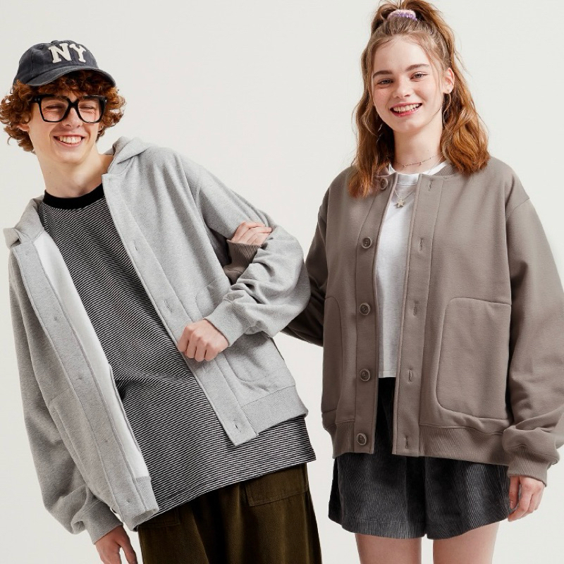 現貨&預購 限時優惠 韓國Wv project復古學院風刷毛連帽外套、刷毛圓領外套#wvproject | 蝦皮購物