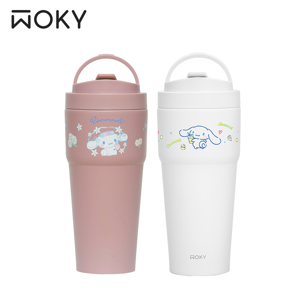【WOKY X 三麗鷗】大耳狗聯名渾圓杯雙層陶瓷750ml (二代防漏-附矽膠吸管) | 蝦皮購物