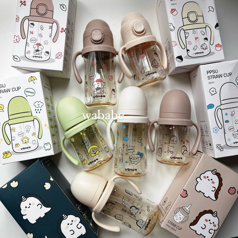現貨-韓國UBMOM限量PPSU防回流系列寶寶學習水杯200ml/280ml | 蝦皮購物