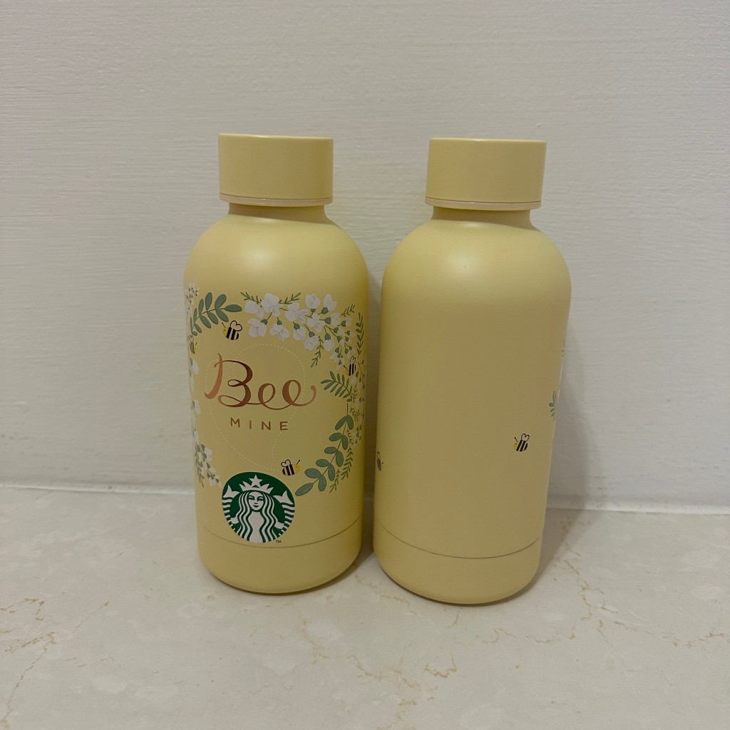 [正品] 星巴克 STARBUCKS 蜜蜂系列 BEE MINE不鏽鋼水壺 攜帶方便 蜂蜜黃 | 蝦皮購物