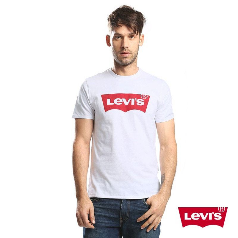 Levis 重磅短袖T恤 修身版型 經典Logo 白 A4391-0000 男版s號 九成新 | 蝦皮購物