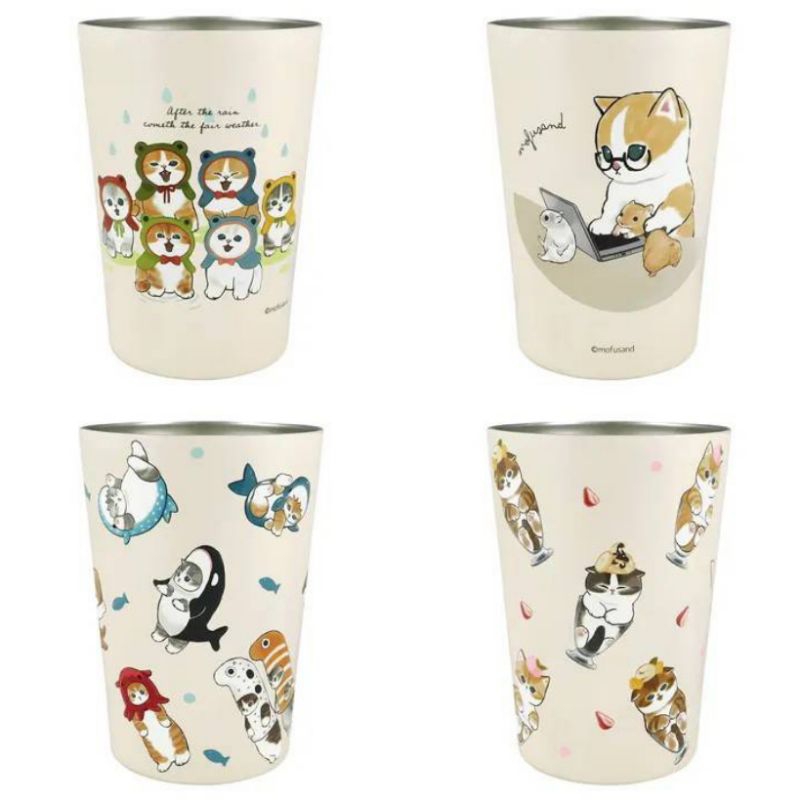 【東京直送】日本 正版 mofusand 貓咪 不鏽鋼 保溫杯 (無杯蓋）450ml | 蝦皮購物