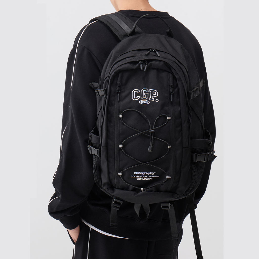 🔥韓國代購🔥 CODE:GRAPHY Cgp Arch Logo 後背包 (黑) | 蝦皮購物