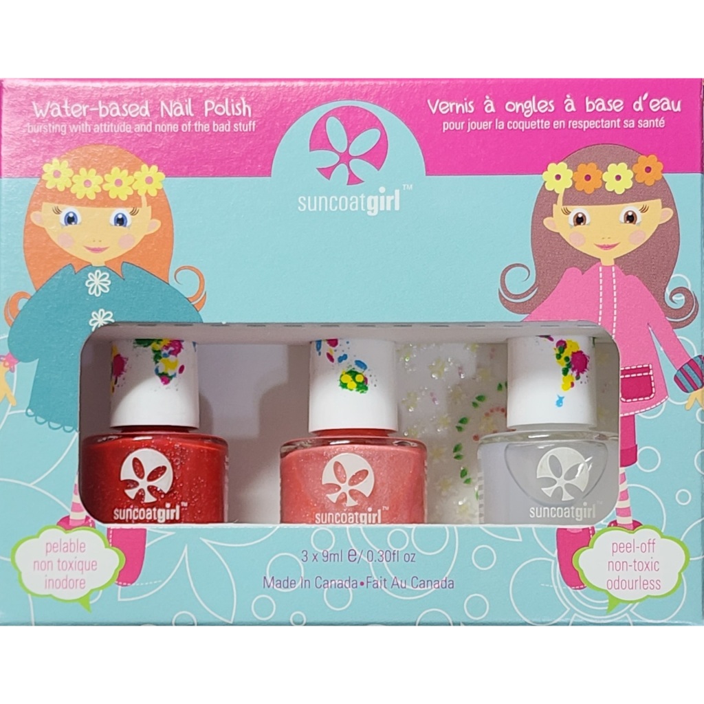 Suncoatgirl 加拿大製 兒童指甲油 三入組 可撕無毒 萬聖節 聖誔節 生日禮物Suncoat girl | 蝦皮購物