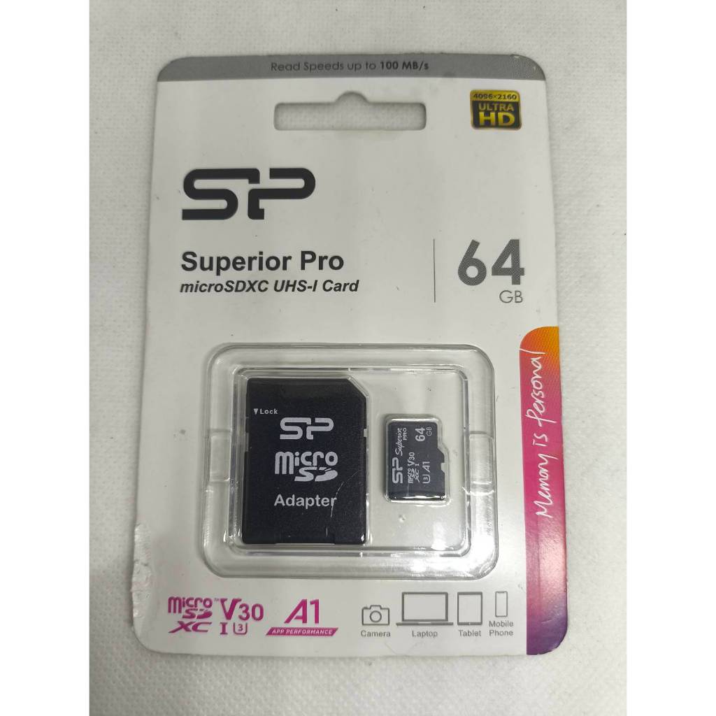 SP Superior SD UHS-I V30 64GB 記憶卡 高規 攝影專用 相機 大卡 單眼 廣穎 全新 | 蝦皮購物