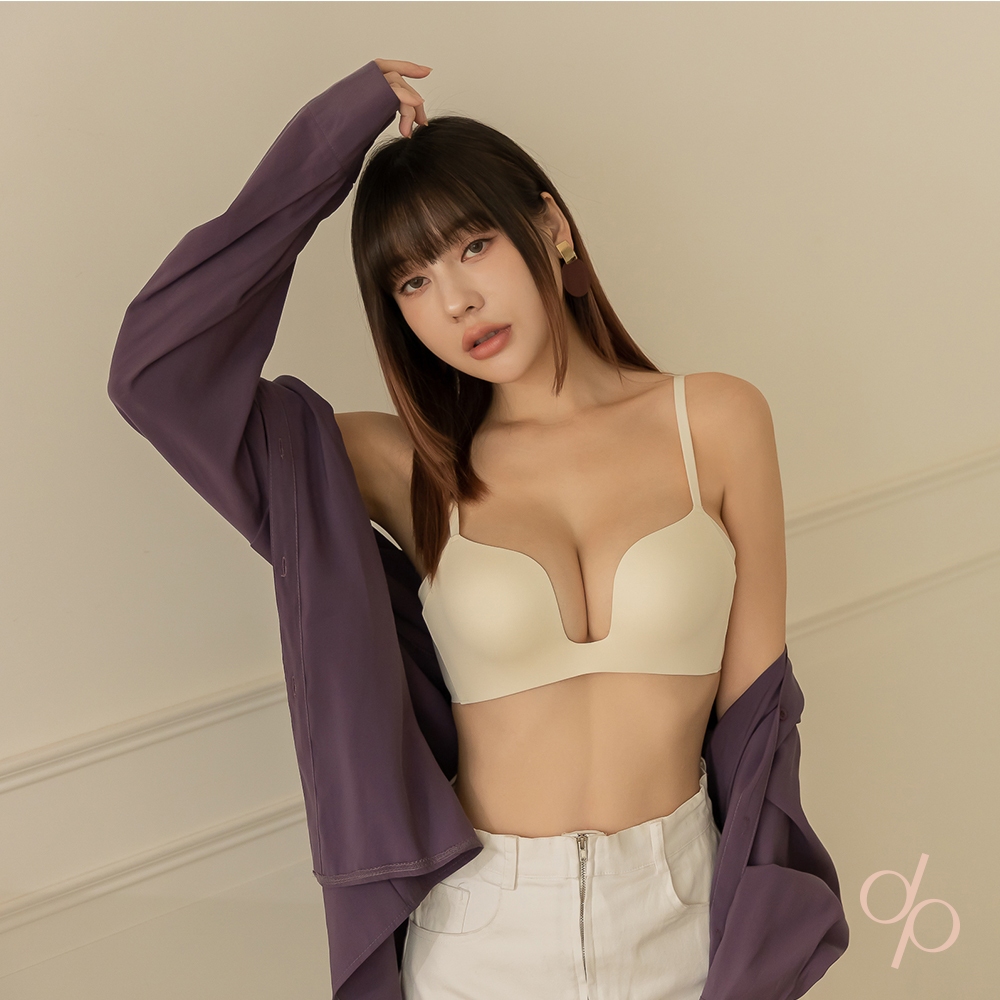 【DEPIC】極致深U低脊心聚攏無痕內衣-無褲 (米白)｜dp select | 蝦皮購物