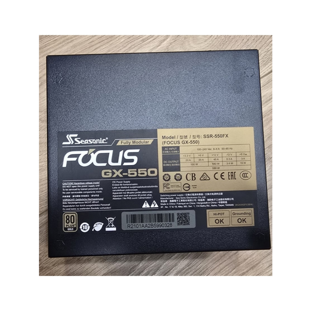 海韻 SeaSonic FOCUS GX-550 550w 80Plus 金牌 全模組 電源供應器 SSR-550FX | 蝦皮購物
