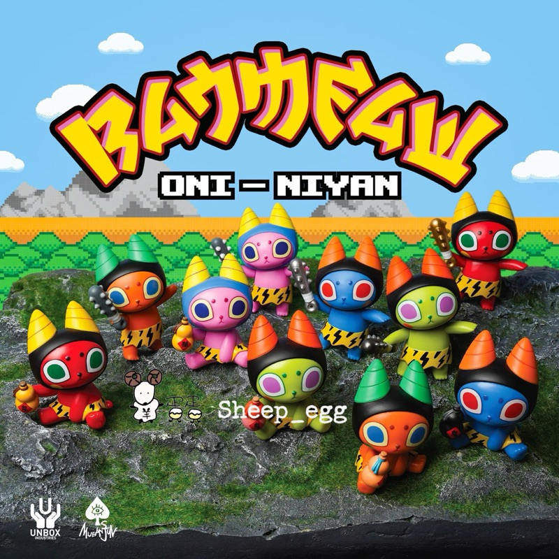 『現貨』羊蛋蛋 正版 UNBOX bad meaw The ONI - NIYAN Horror Party 蝙蝠貓 | 蝦皮購物
