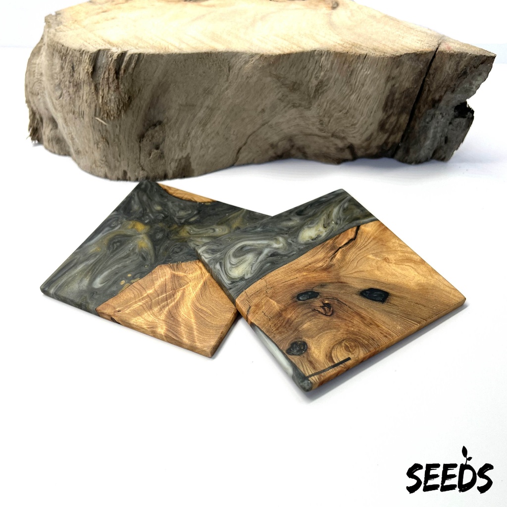【Seeds】Coaster 杯墊 原木 Epoxy C-119 | 蝦皮購物