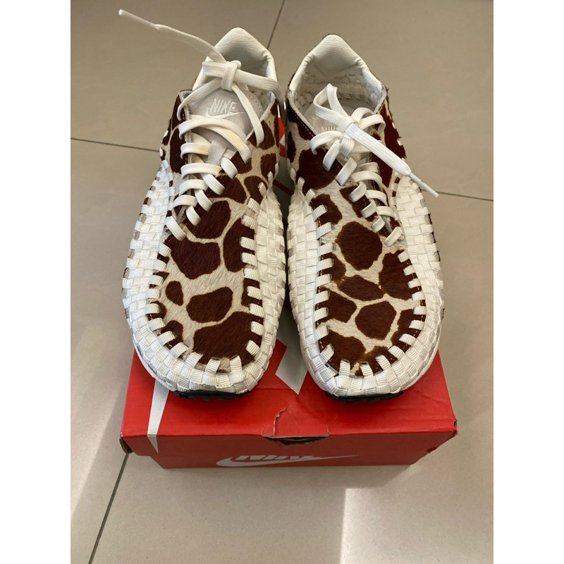 Nike Air Footscape Woven "Cow Print" 咖啡棕乳牛紋 編織鞋 | 蝦皮購物