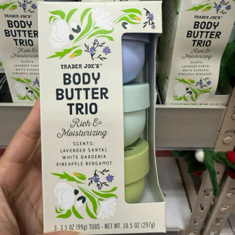 【Star代購】 Trader Joe’s Body Butter Trio 季節限定 身體乳液 薰衣草 白梔子 佛手柑 | 蝦皮購物