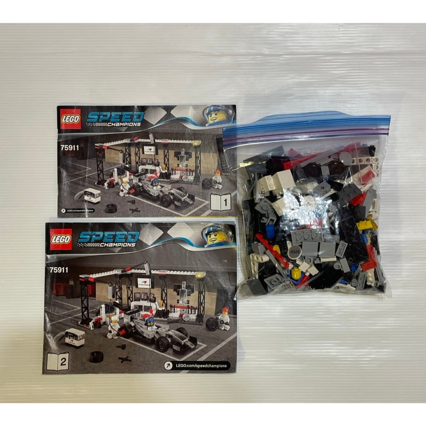 二手 絕版 樂高 LEGO 75911 McLaren Mercedes Pit Stop 無盒 有說明書 | 蝦皮購物