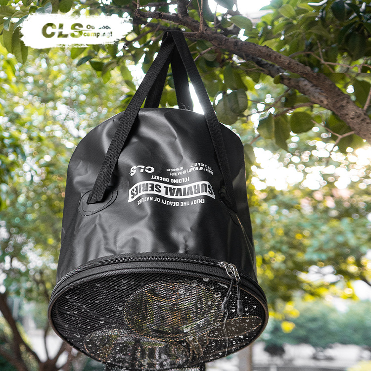 【台灣24H出貨】【尋露】CLS 22公升 新升級折疊水桶 瀝水籃 洗車水桶 露營水桶 釣魚水桶 | 蝦皮購物