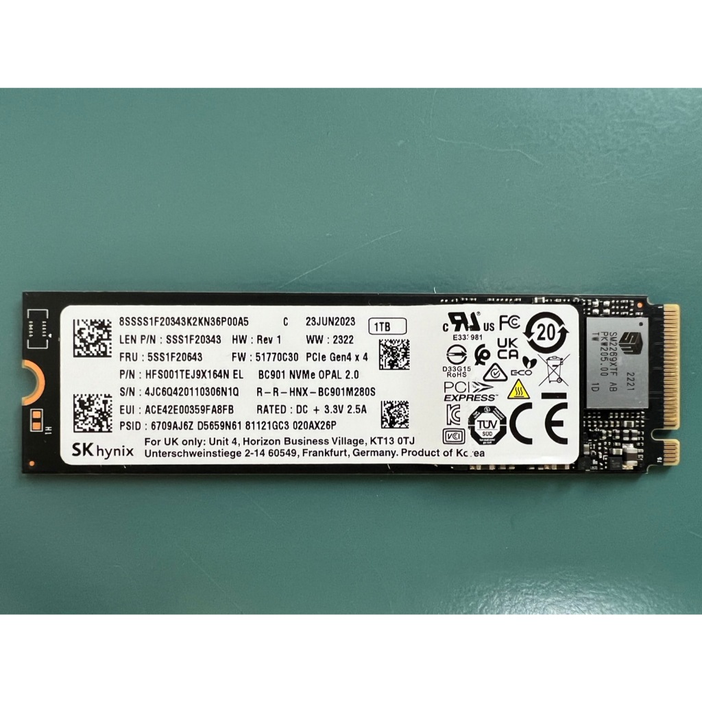 【SK】SSD 1TB NVMe BC901(拆封新品&拆機良品) | 蝦皮購物