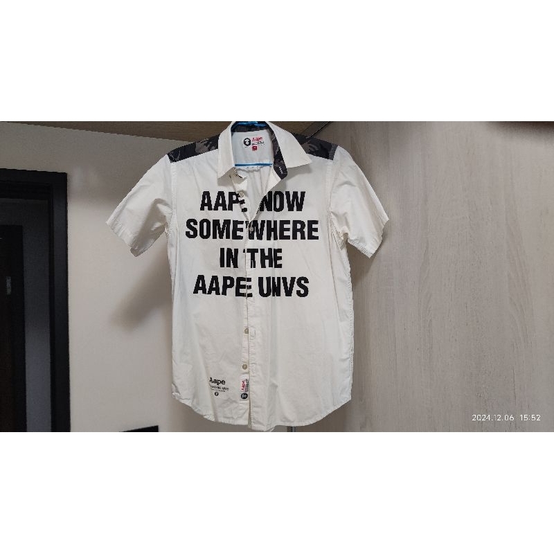 AAPE 白色襯衫 （M) | 蝦皮購物