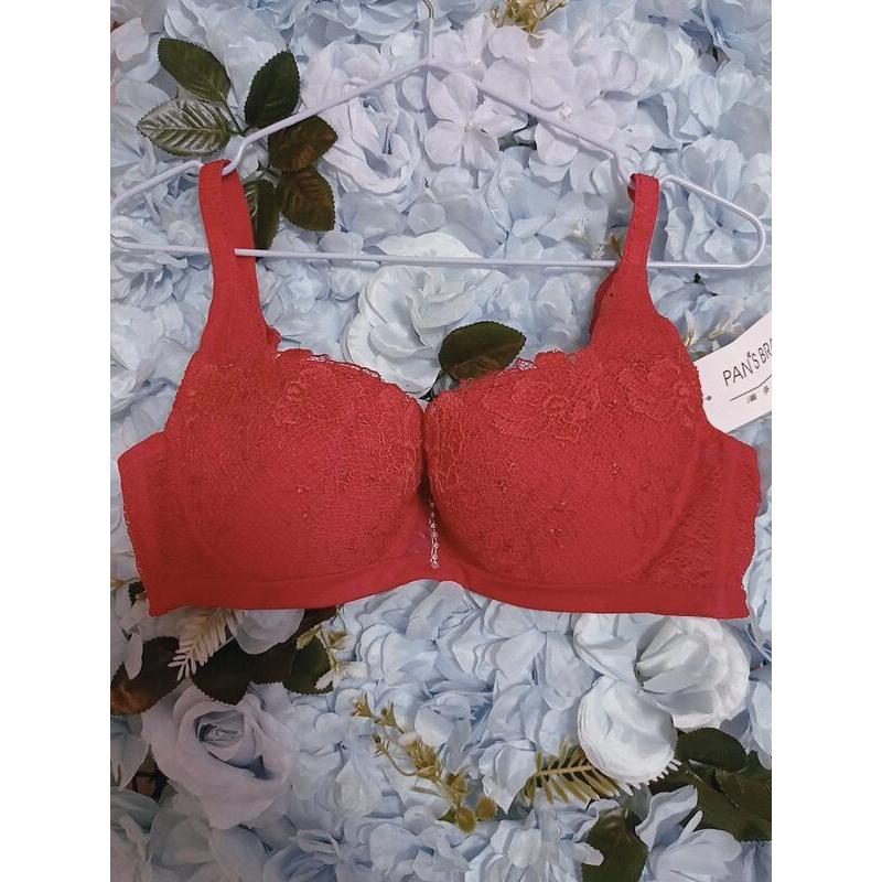 【思薇爾】【潘朵菈外櫃】PANS BRA熱情迷惘蕾絲80C/80D/80E V型低脊心單內衣(艷麗紅) | 蝦皮購物