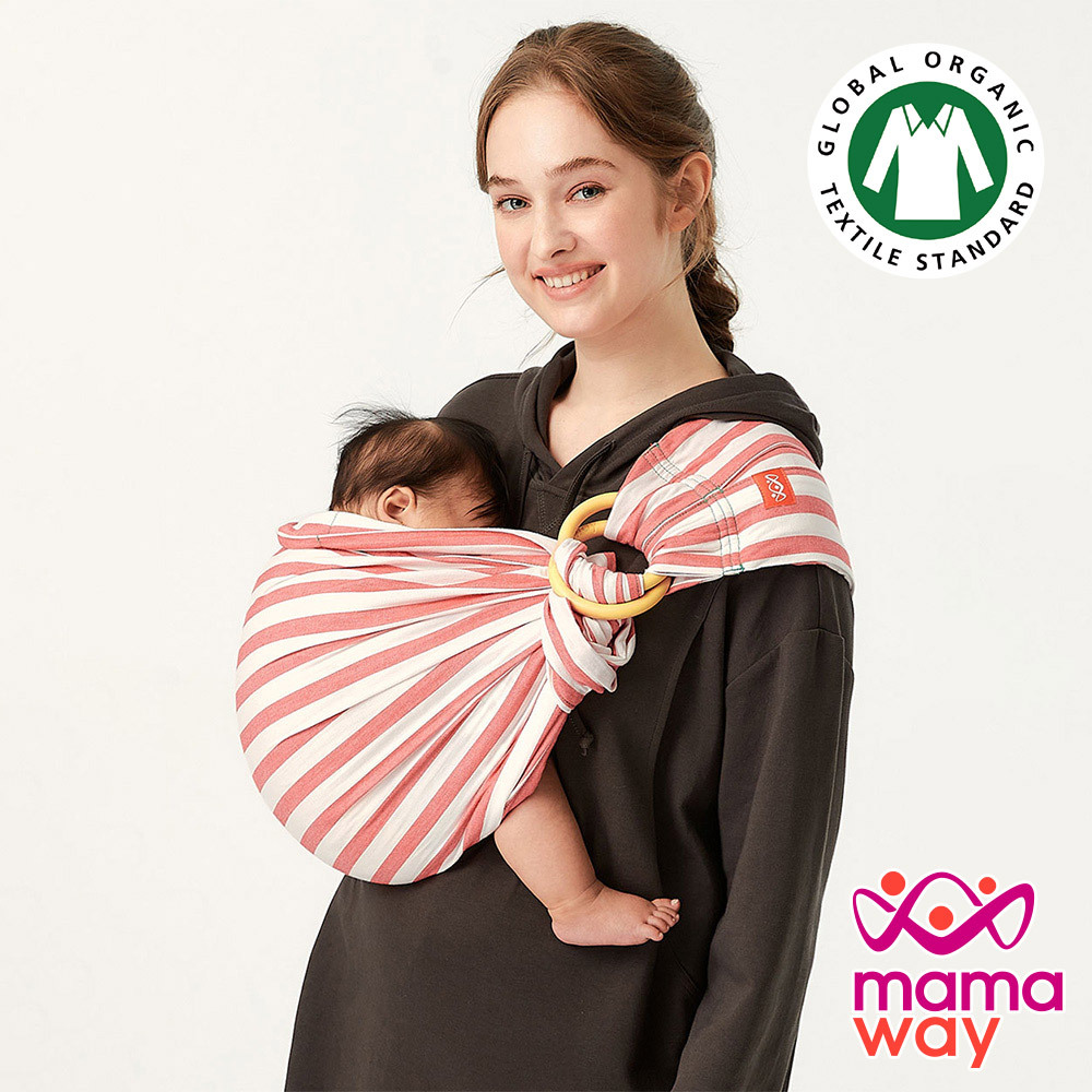 【mamaway媽媽餵】育兒揹巾 番茄起司育兒背巾(有機棉) | 蝦皮購物