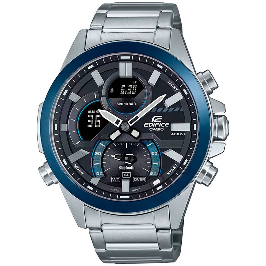 CASIO專賣店公司貨附保證卡及發票EDIFICE 藍牙計時器 賽車運動 俐落黑 ECB-30DB-1A | 蝦皮購物
