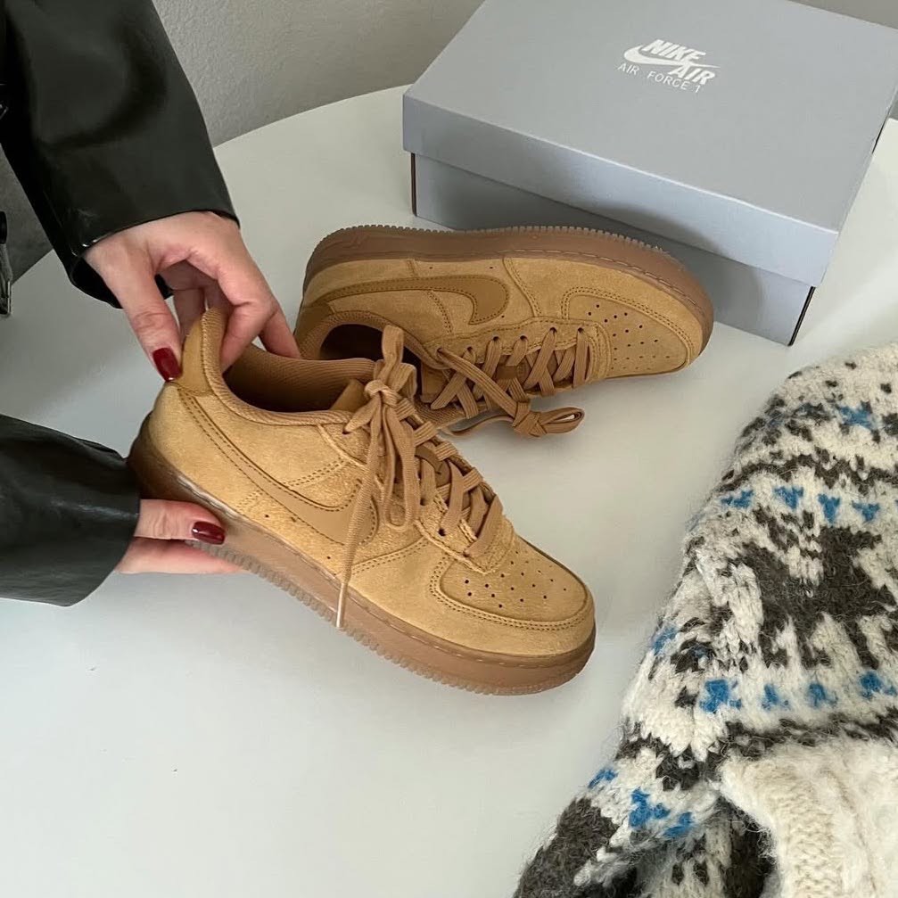 -EJ- 現貨 NIKE AIR FORCE 1 GS AF1 小麥色 卡其 焦糖底 大童鞋 HQ7476-700 | 蝦皮購物