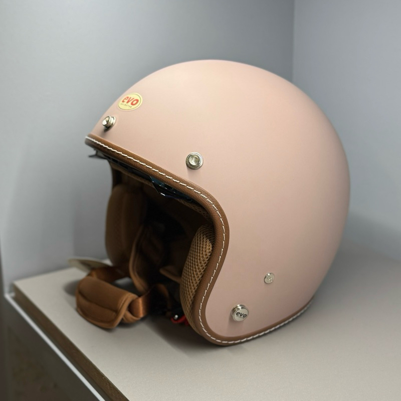 山道紳士 EVO CA312 CA312S 艾莉莎 ALISA 涼感系列 內墨鏡 3/4罩 復古安全帽 消光櫻花奶 | 蝦皮購物