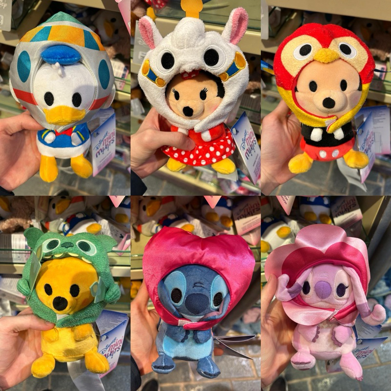 🔥香港迪士尼代購 mini mixits 唐老鴨 布魯托 米奇米妮 史迪奇 安琪 玩偶 | 蝦皮購物