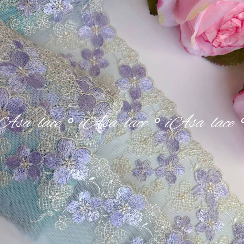 《iAsa愛莎の》手作材料 日單漸層櫻花網紗刺繡蕾絲花邊diy高級娃衣洋裝髮飾裙擺拼接裝飾輔料 | 蝦皮購物