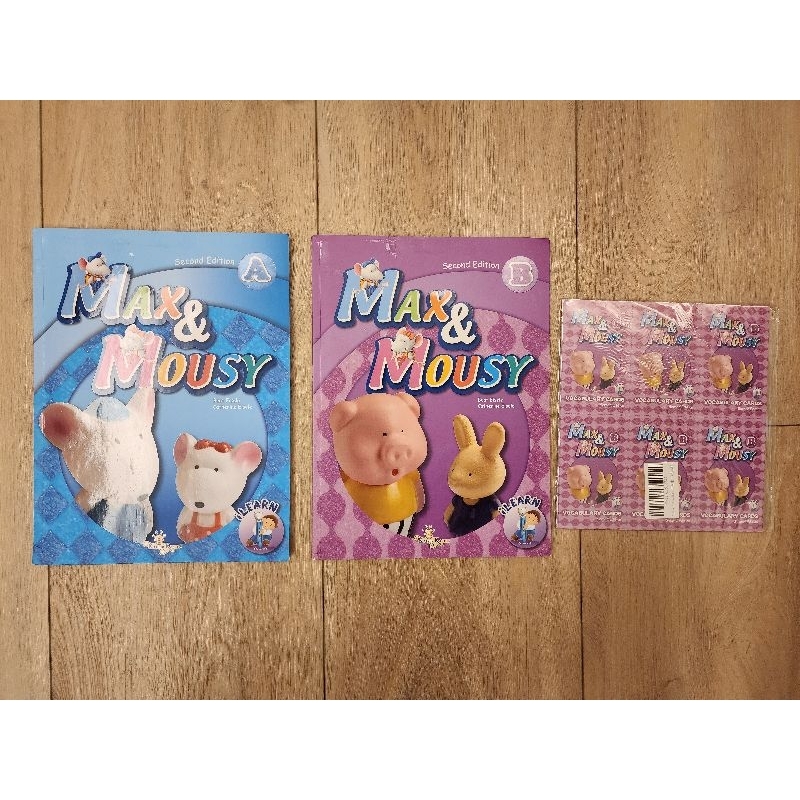 Max & Mousy (點讀版) Book A 、B +單字卡B 幼童英文教材 | 蝦皮購物