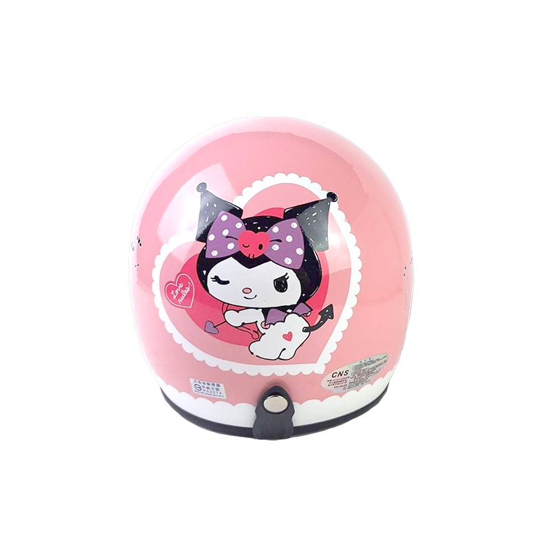 EVO 安全帽 CA-309 愛心酷洛米 粉色 半罩 半拆洗 卡通圖案 正版授權 | 蝦皮購物