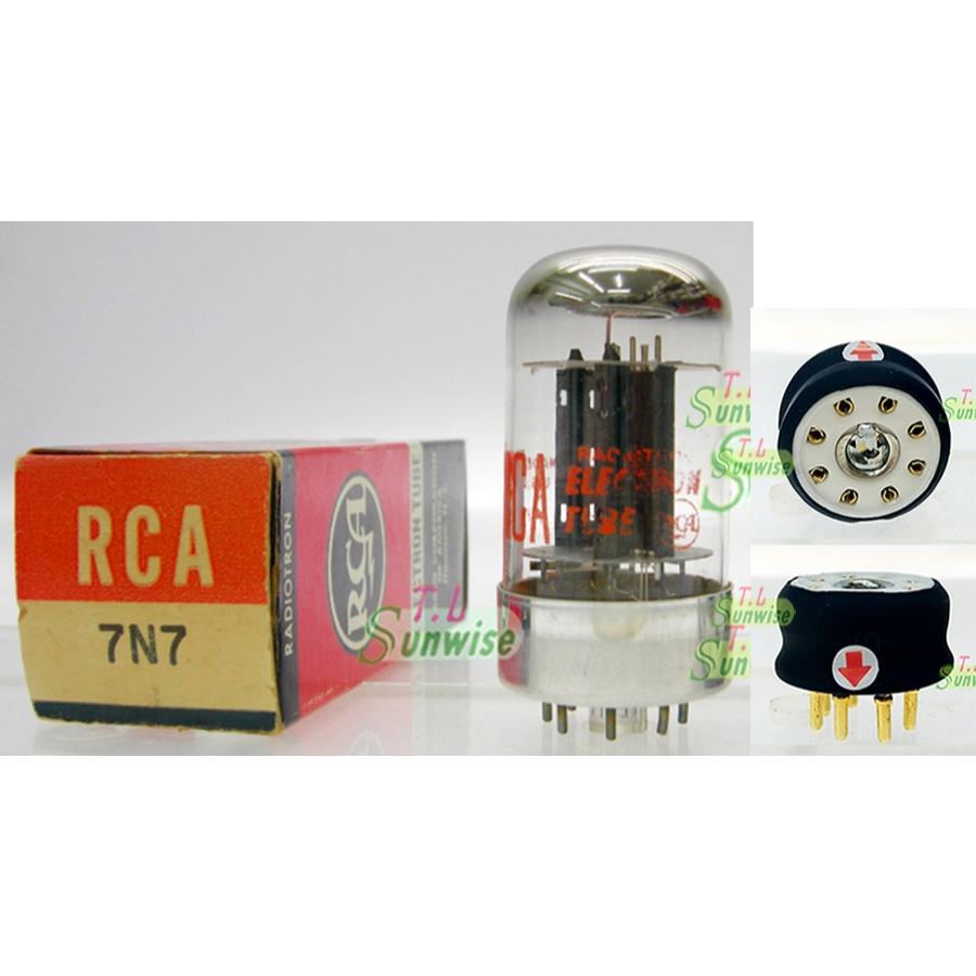 可直接取代 6SN7 ︽NO:6188 美國 RCA 7N7 (NIB) 真空管 附 ︽NO:9907 轉接座 一標1組 | 蝦皮購物