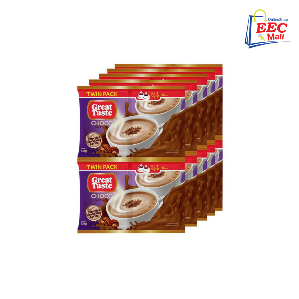 菲律賓咖啡 GREAT TASTE CHOCO COFFEE MIX 50g x 10包 KOPI FILIPIN | 蝦皮購物
