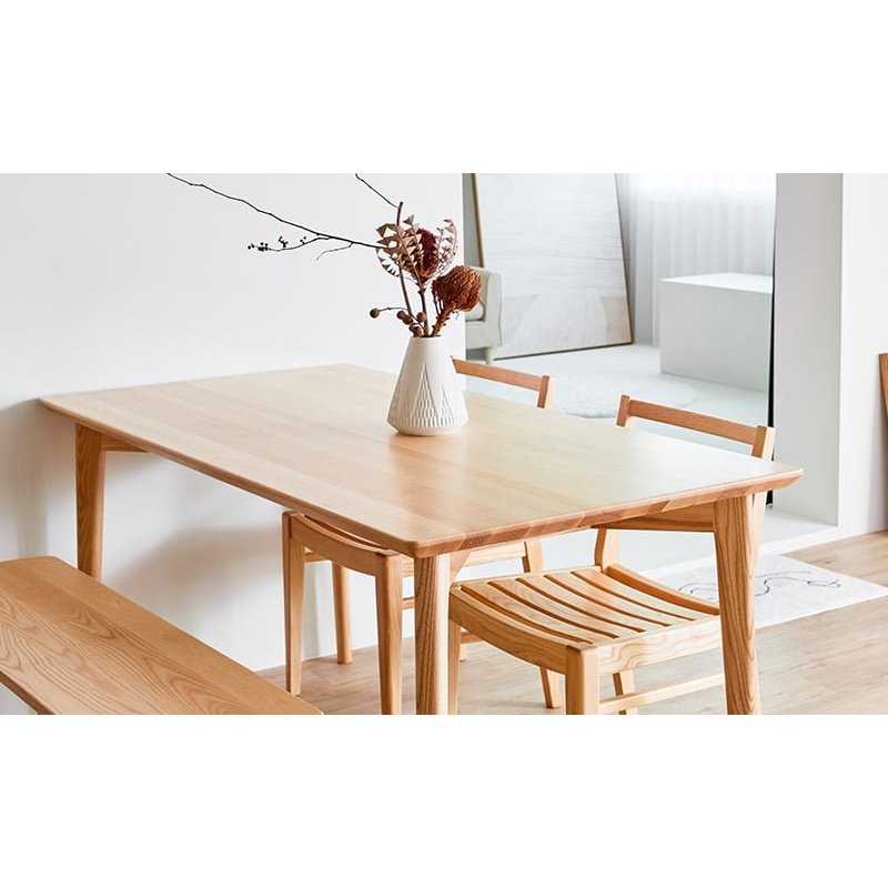 【森手木工】 森山餐桌｜台灣製 梣木 榫接 實木 餐桌 自然 清新 日本大谷漆 安全__family35 | 蝦皮購物