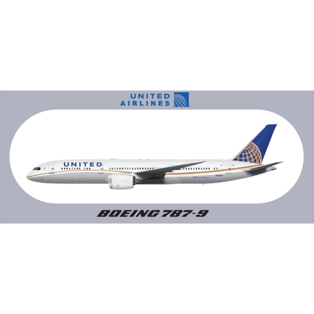 UNITED 787-9 9.5X5.7CM 貼紙 S-R-789-UA | 蝦皮購物